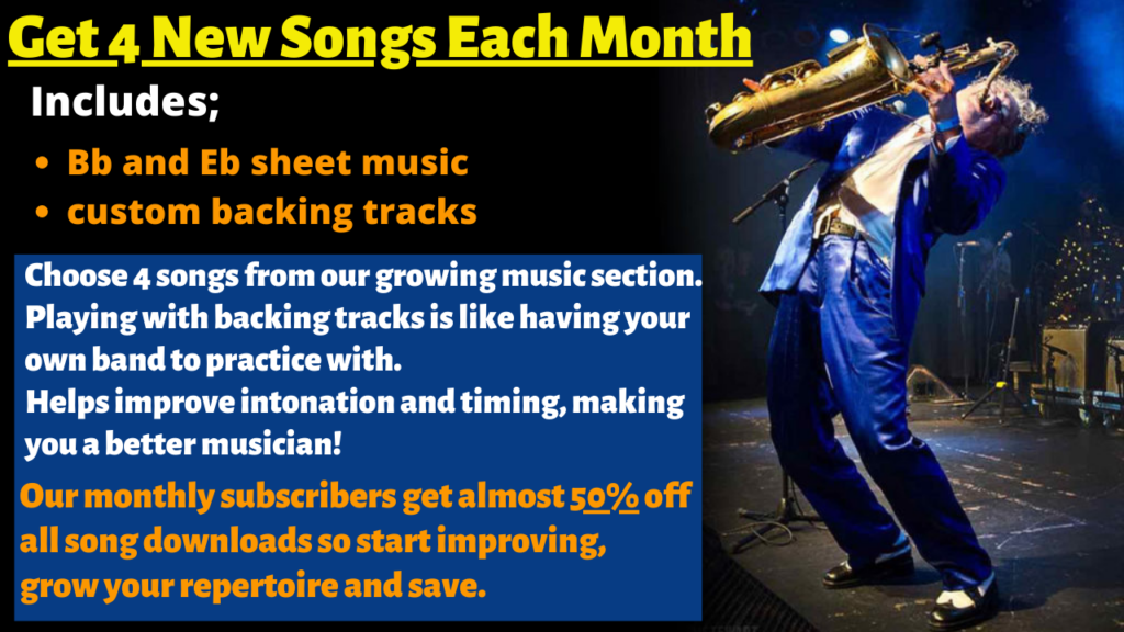 Saxophone Sheet Music With Saxophone Backing Tracks